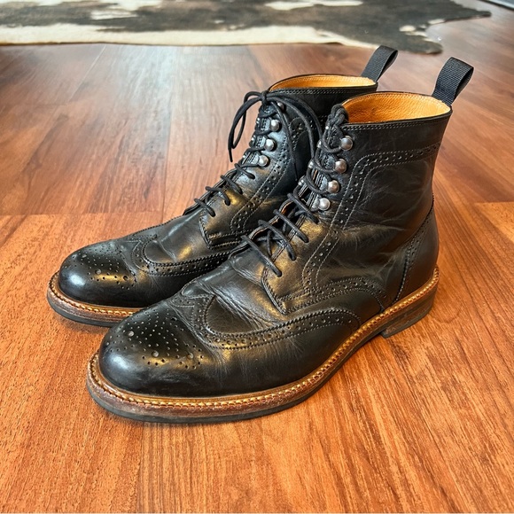 Beckett Simonon | Shoes | Beckett Simonon Nolan Brogue Black Leather ...